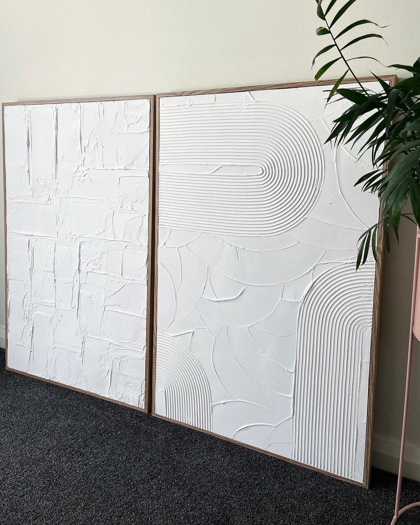 Linear & Arch Duo - Oak Colour Frame – Orueil Art